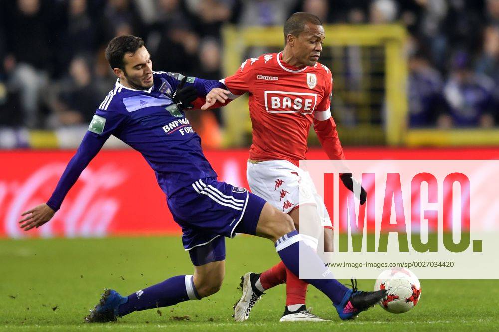 ANDERLECHT, BELGIUM - JANUARY 29 : Ivan Obradovic defender of RSC ...