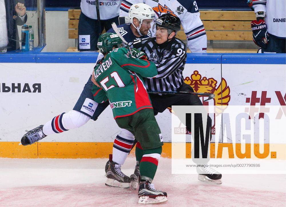 KAZAN, RUSSIA – MARCH 28, 2017: Ak Bars Kazan s Justin Azevedo (front ...