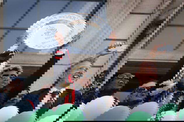 Tonny Vilhena of Feyenoord (CL), Dirk Kuyt of Feyenoord (CR)during ...