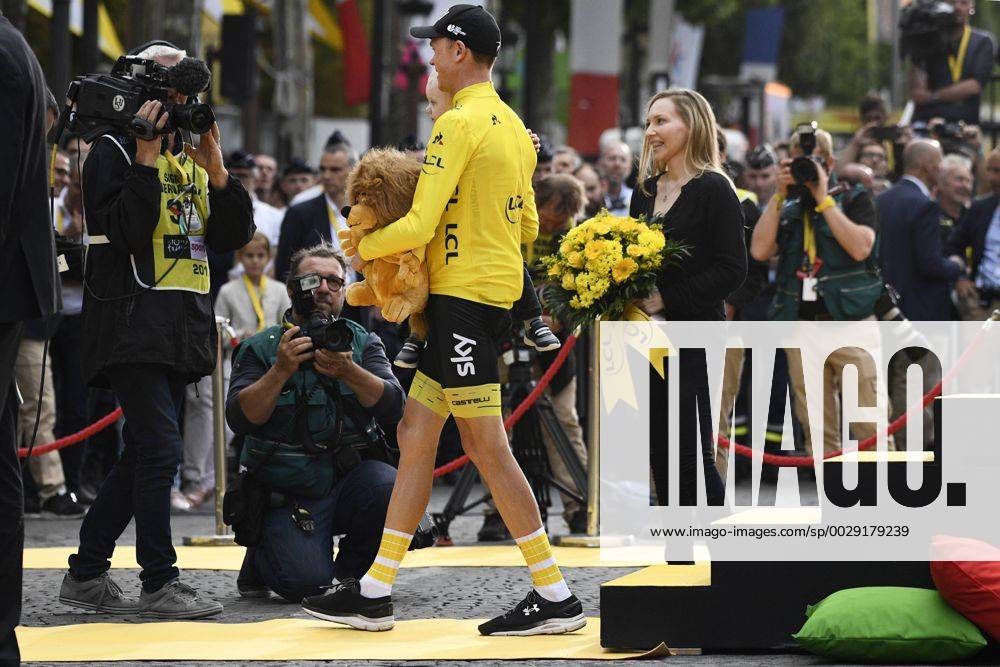 British Chris Froome of Team Sky and his wife Michelle Cound pictured ...