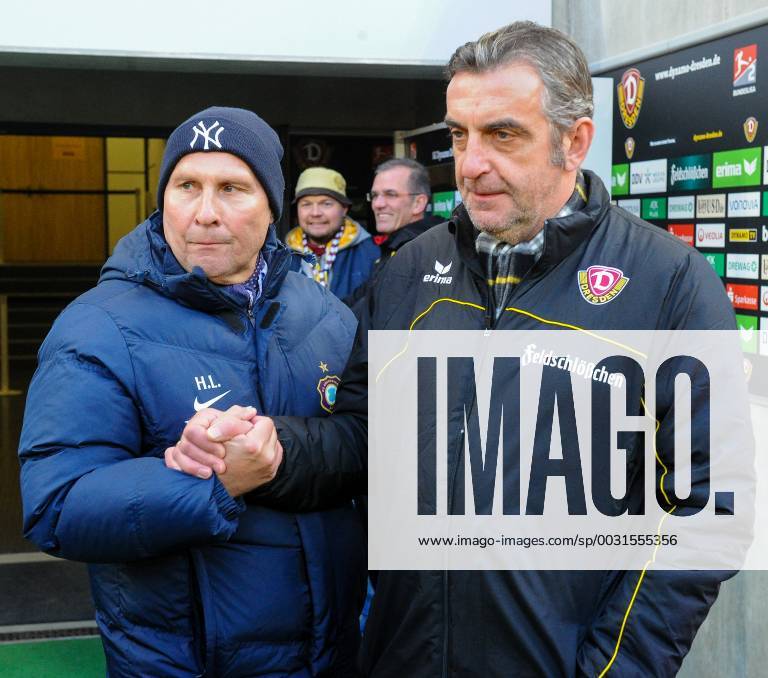 President Helge Leonhardt Aue with Sport Managing Director Ralf Minge ...