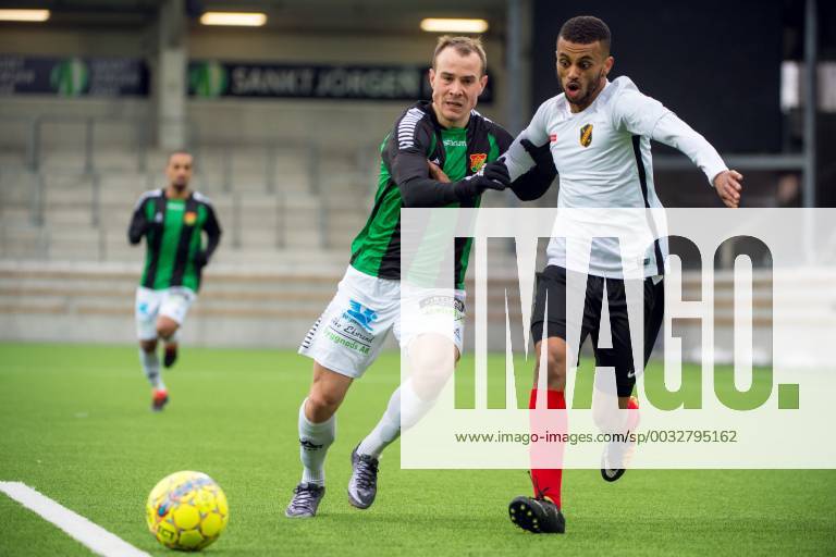 180304 GAIS Calle Wede and Vasalund Ruben Appelblom during the soccer ...