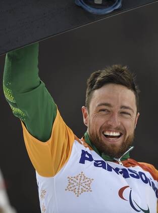 (180312) -- PYEONGCHANG, March 12, 2018 -- Simon Patmore from Australia ...
