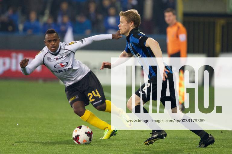 - BRUGGE, BELGIUM: Club s Elton Monteiro and Club s Tom Hogli fight for ...