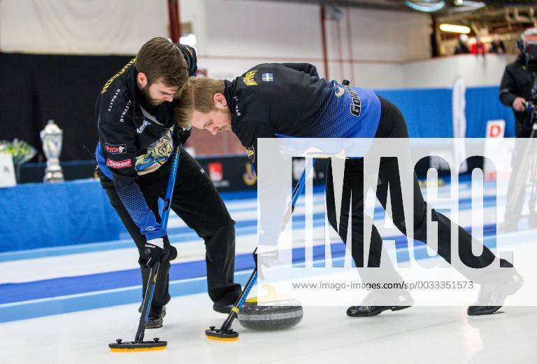 Oskar Eriksson and Rasmus Wrana Karlstads CK Edin in the mens curling ...
