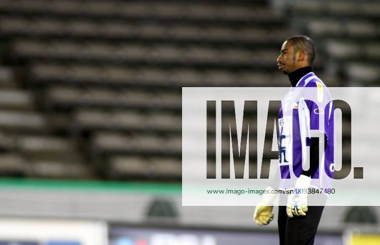 - BRUGGE, BELGIUM: Lokeren goalkeeper Barry Boubacar Copa shows ...