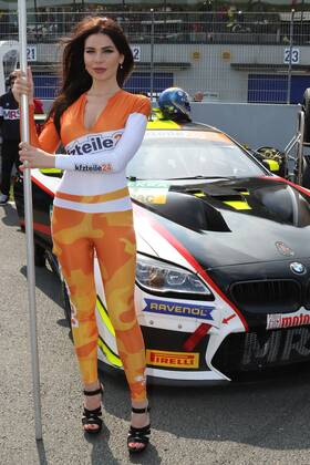 Grid Girls at the ADAC GT Masters at the Motorsport Arena Oschersleben ...