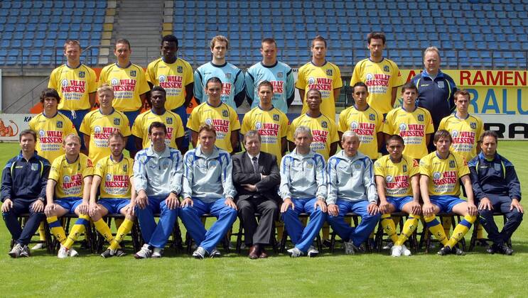 - WESTERLO, BELGIUM: (L-R, back) Westerlo s Joris Van Hout, Wim Mennes ...