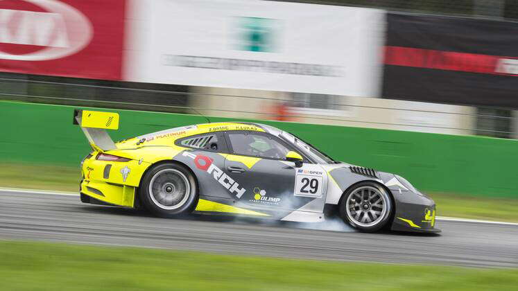 Monza, MB, Italy - The Porsche 991 GT3 R of FORCH RACING at the braking ...