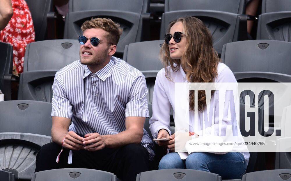 Kevin Meyer et sa copine TENNIS : Roland Garros 2018 - Internationaux de France