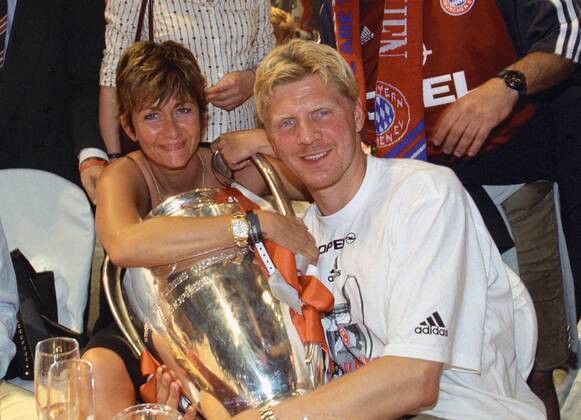 Stefan Effenberg with Ms Martina from Bayern Munich photographed on 23 ...