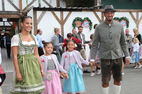 JŽr me Boateng with partner Sherin Senler and children Lamia Boateng ...