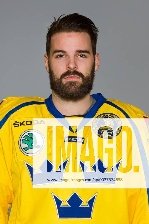 181106 Linus Fröberg of Tre Kronor posing for a portrait the 6 of ...