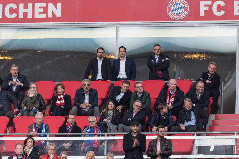 Honorary tribunes FC Bayern Hoenes Rummenige Niersbach FC Bayern ...