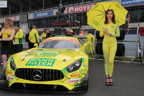 Grid Girl at the ADAC GT Masters in the Motorsport Arena Oschersleben ...