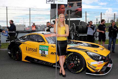 Grid Girl at the ADAC GT Masters in the Motorsport Arena Oschersleben ...