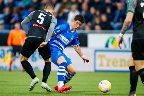 Samir Memisevic of FC Groningen, Paul Gladon of FC Groningen, Joel ...