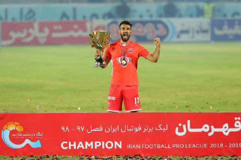 Hossein Mahini of FC Persepolis secured a third consecutive Iran Pro ...