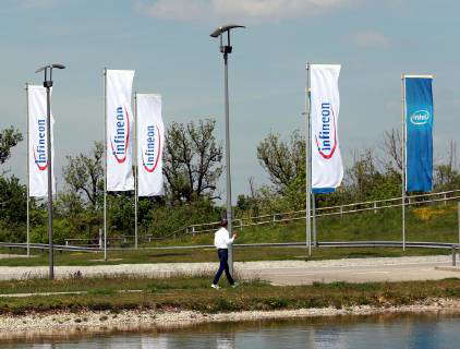 Infineon in Neubiberg near Munich is the headquarters of Infineon ...