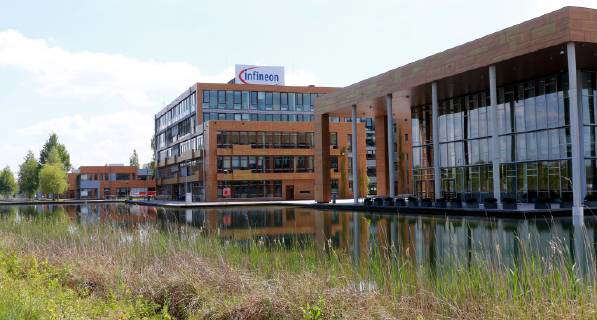 Infineon in Neubiberg near Munich is the headquarters of Infineon ...