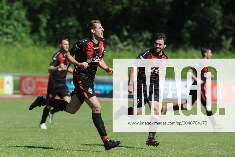 Jubilation at Daniel Netzer Spfr Dorfmerkingen after his goal to 1 0 ...