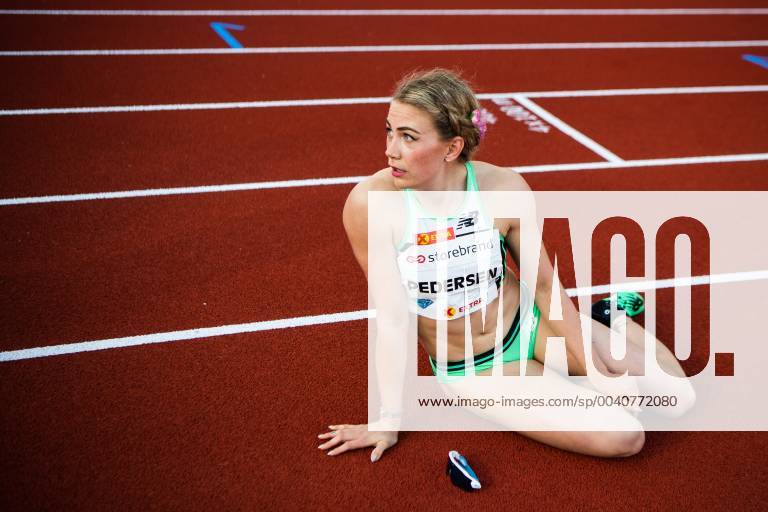 190613 Isabelle Pedersen of Norway looks dejected after competing in ...