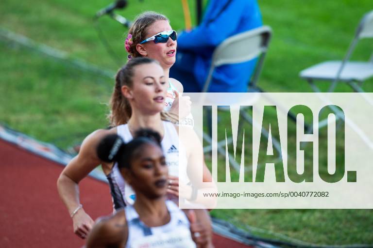 Isabelle Pedersen of Norway after competing in the womens 100 meters ...