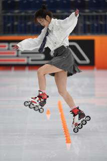 SU FEI QIAN from China, performs in Slalom Classic for Senior Women ...