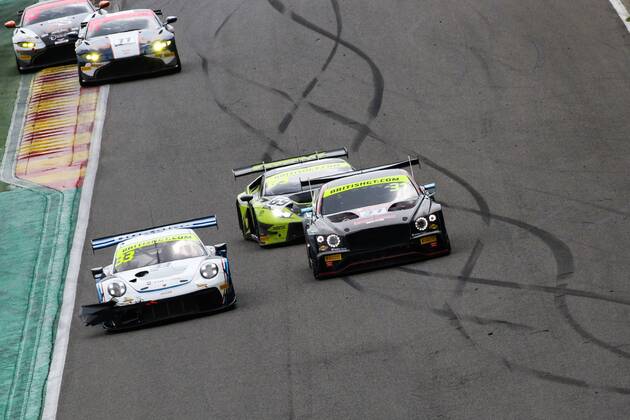 G-Cat Racing Porsche 911 GT3 R with drivers Shamus Jennings & Greg ...