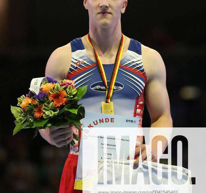 Felix Remuta, Unterhaching, after vault final at 2019 National ...