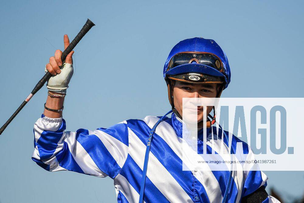 RACING SATURDAY RACEDAY, Jockey Jake Bayliss gestures after riding Go ...