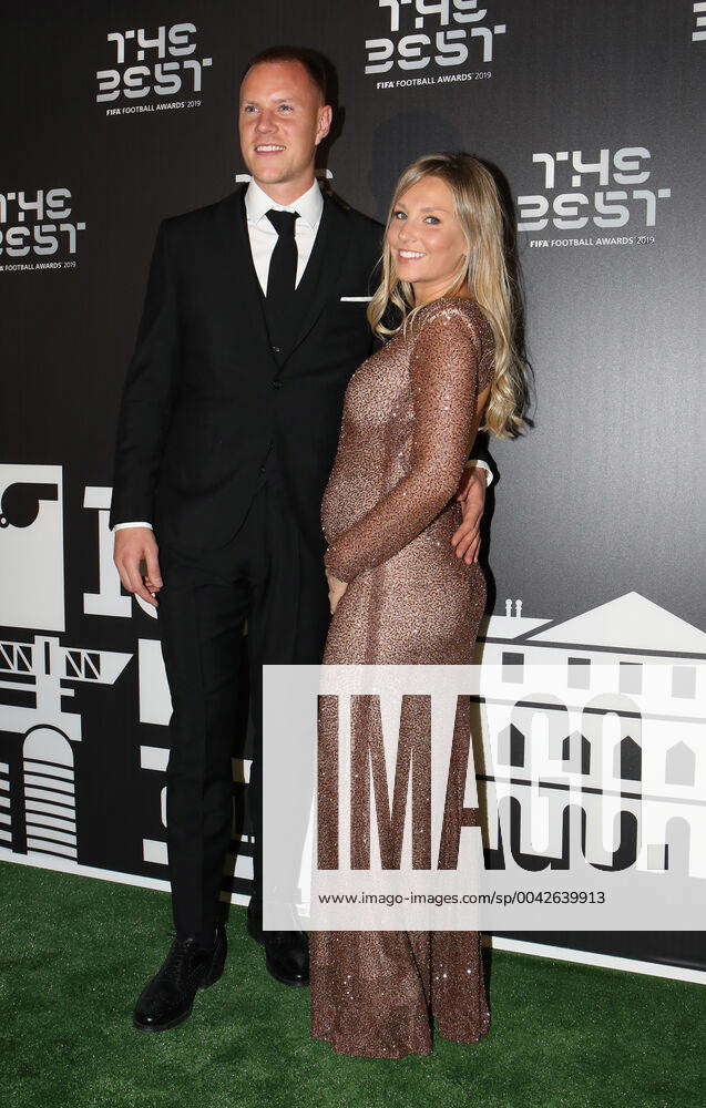 Marc-Andre ter Stegen with pregnant wife Daniela Jehle arrives on the ...