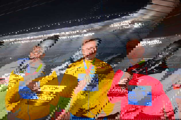 Fedrick Dacres of Jamaica, Daniel Stahl of Sweden and Lukas ...