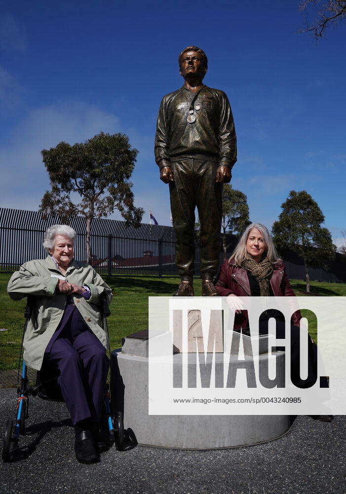 PETER NORMAN STATUE UNVEILING MELBOURNE, Janita Norman poses with her ...