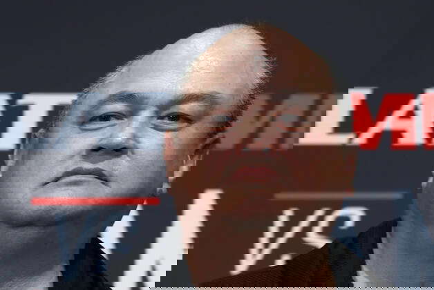 TOKYO, JAPAN – : Bellator MMA President Scott Coker attends a weigh-in ...