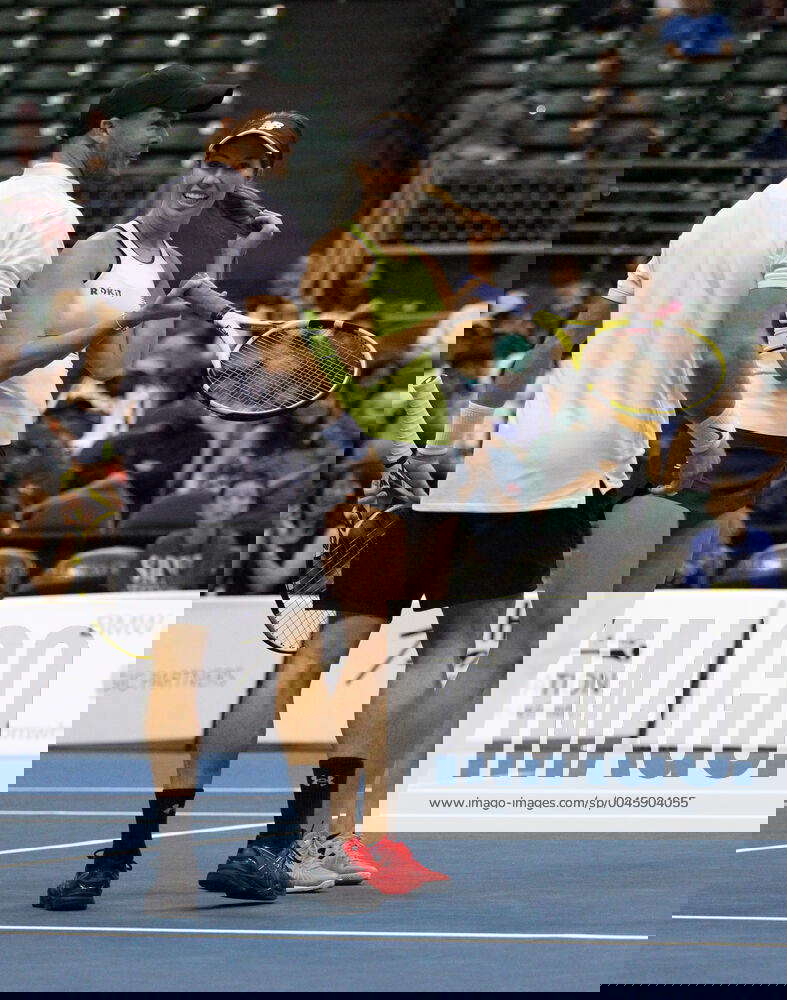 December 28, 2019 - Christian Harrison and Danielle Collins chuckle ...