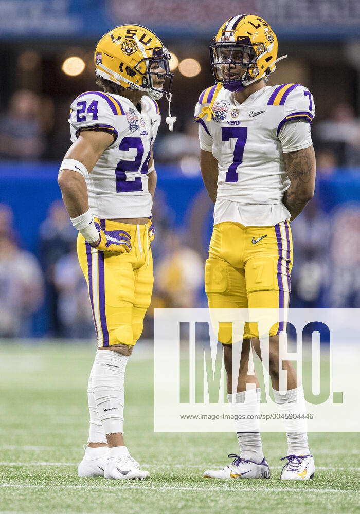 : LSU safety Grant Delpit and LSU defensive back Derek Stingley Jr ...