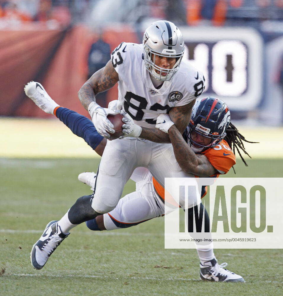 December 29, 2019, Denver, Colorado, U.S: Raiders TE DARREN WALLER ...