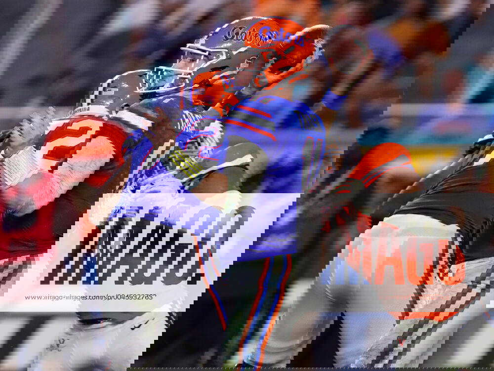 : Florida Gators quarterback Kyle Trask sets up to pass the ball during ...