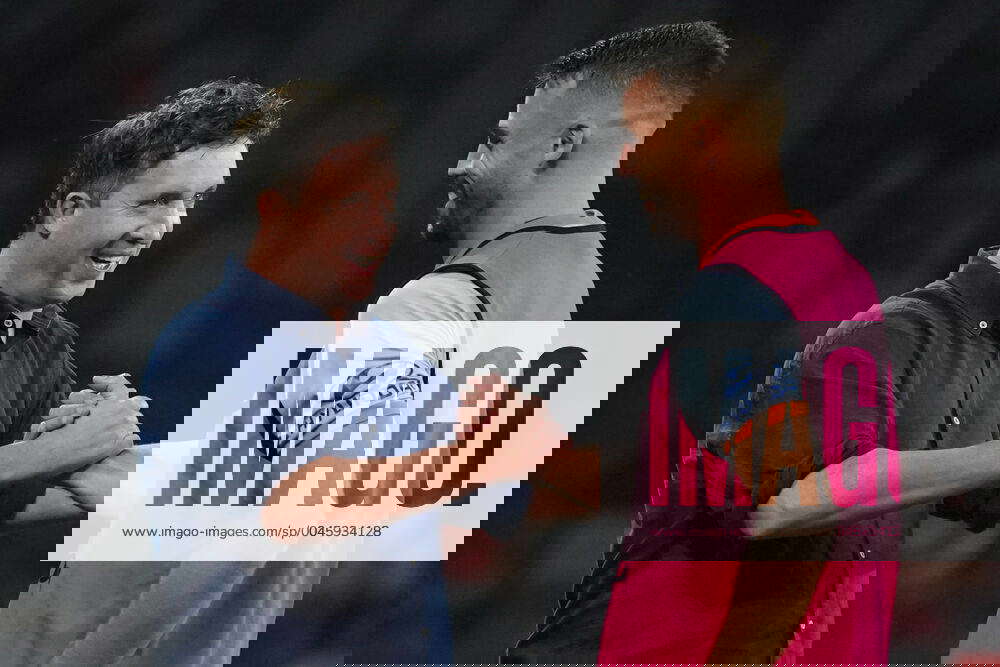 ALEAGUE WANDERERS ROAR, Roar Coach Robbie Fowler congratulates Bradden ...