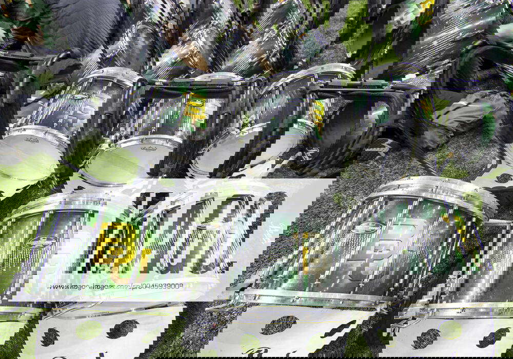 : A general view of the Baylor band instruments prior to NCAA, College ...