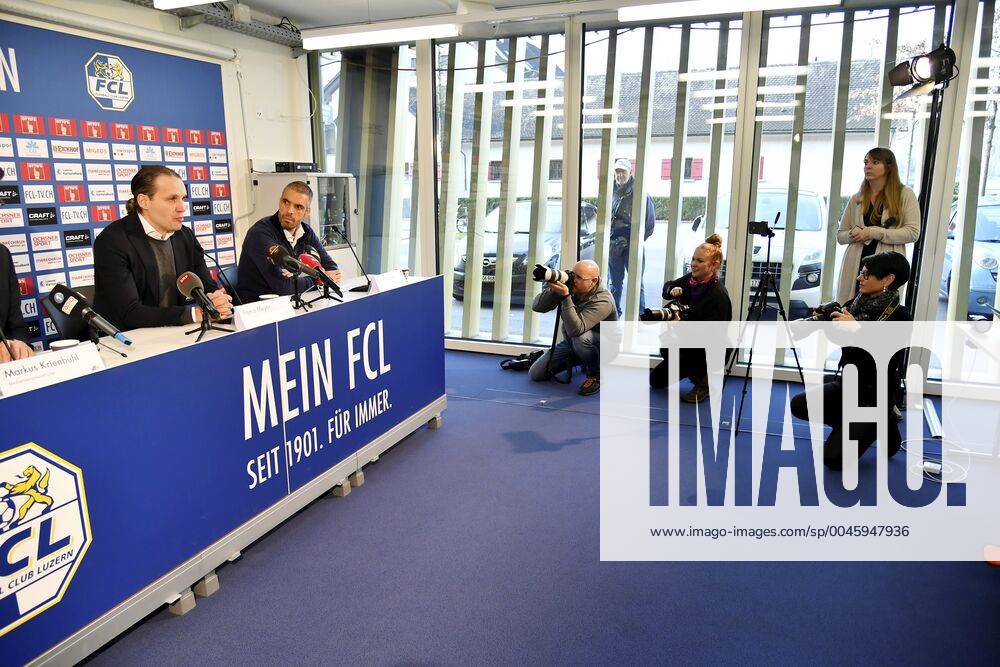 Lucerne, Switzerland Football Men Season 2019 2020 Media conference FC ...