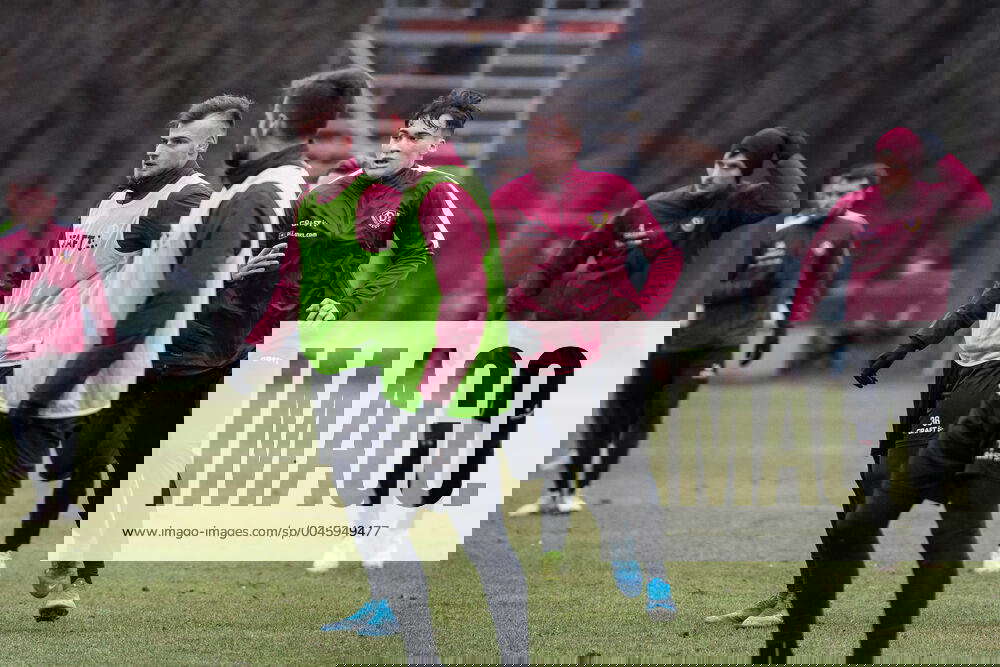 Dresdens Max Kulke left and Simon Gollnack from the U19 right Training ...