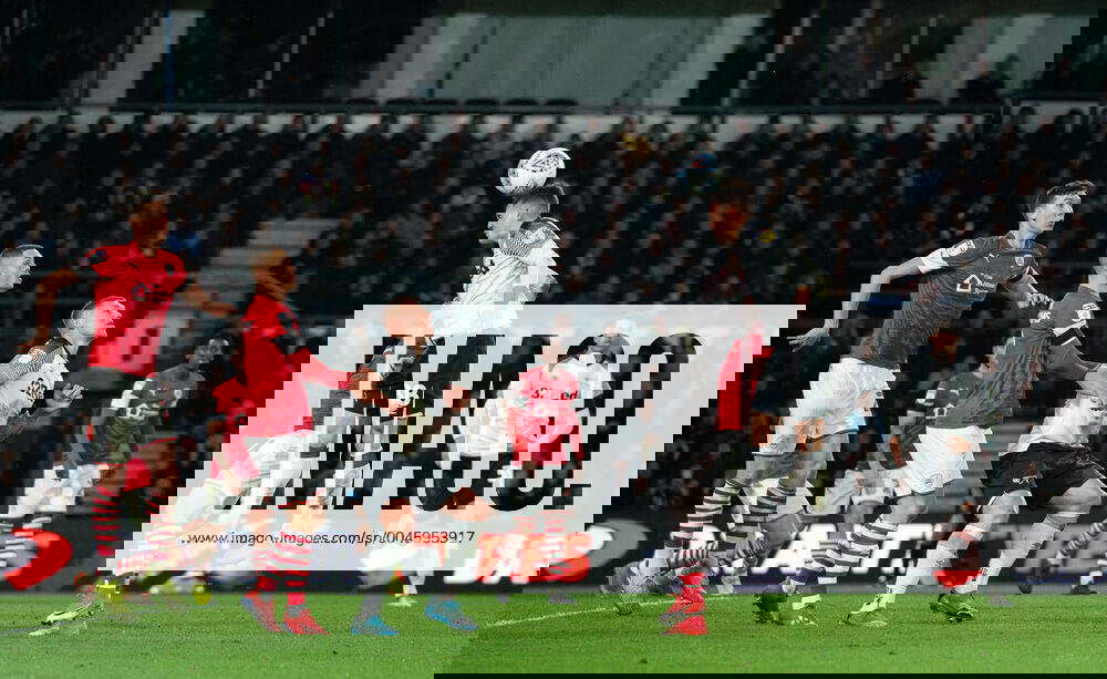 Jason Knight of Derby County heads towards goal during the Sky Bet ...