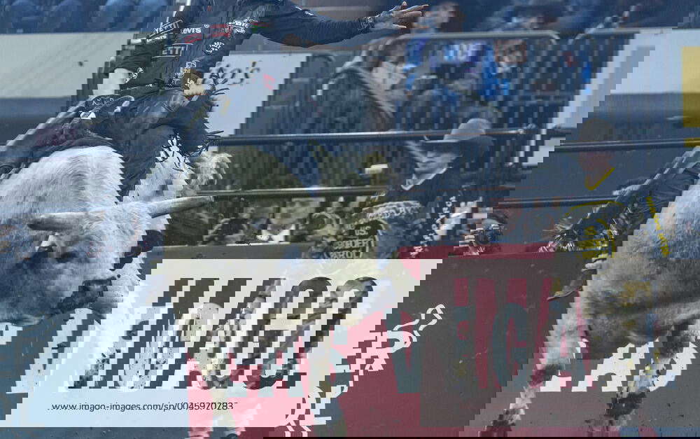 NY: Professional Bull Riders Season 2020 Day 3 Cage Gay rides bull ...