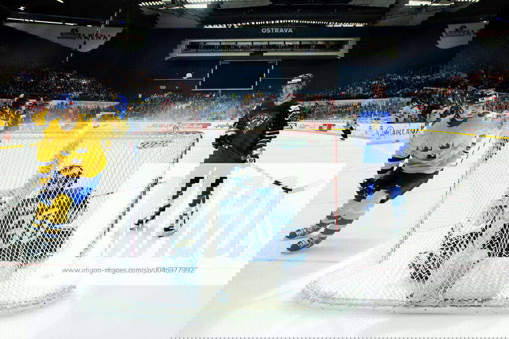 Albin Eriksson of Sweden celebrates the 3 2 goal by Linus Öberg while ...