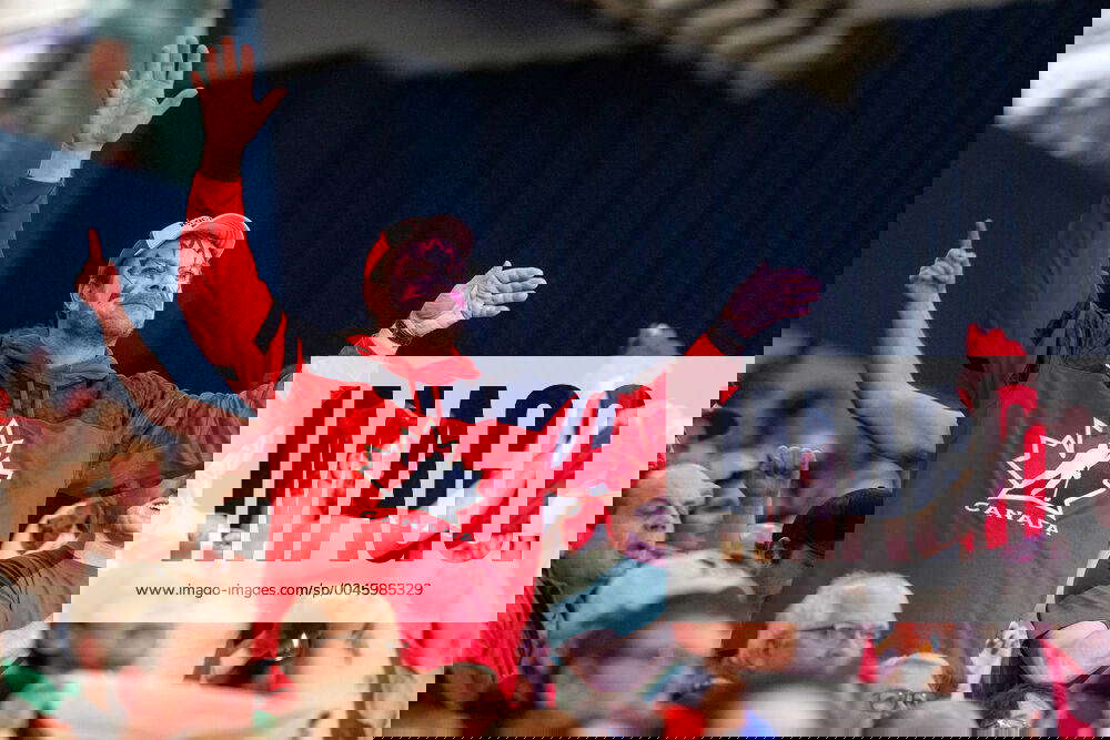 Fan of Canada gestures during the 2020 IIHF World Junior Ice hockey ...