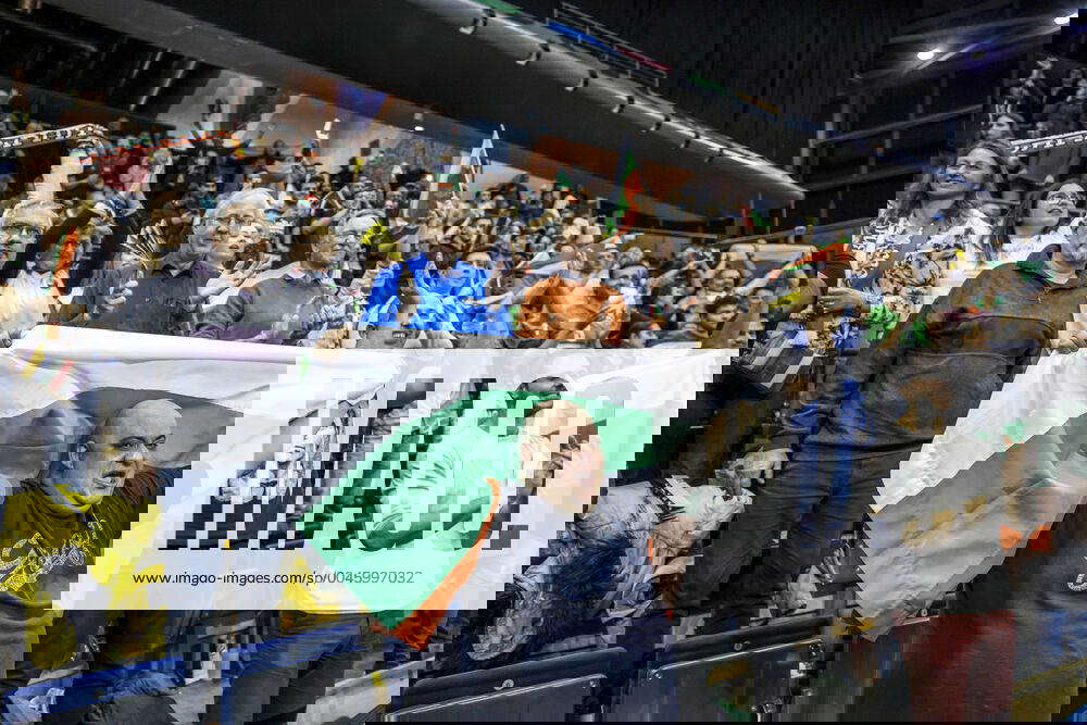 Cheering Bulgarian fans after the victory over France 06 01 2020 Berlin ...