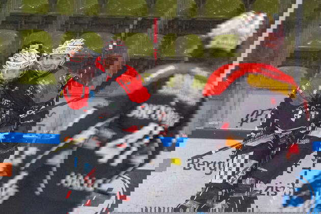 Goal celebration Tim Richter 42, ECDC Memmingen Indians GER, Ice Hockey ...