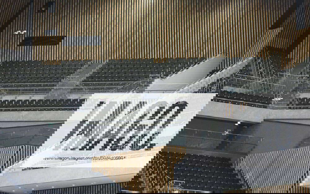 A view of the interior of Ariake Arena with capacity for 15,000 seats ...